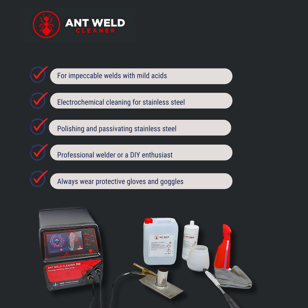 Products for Premium Electrochemical Cleaning - Ant Weld Cleaner